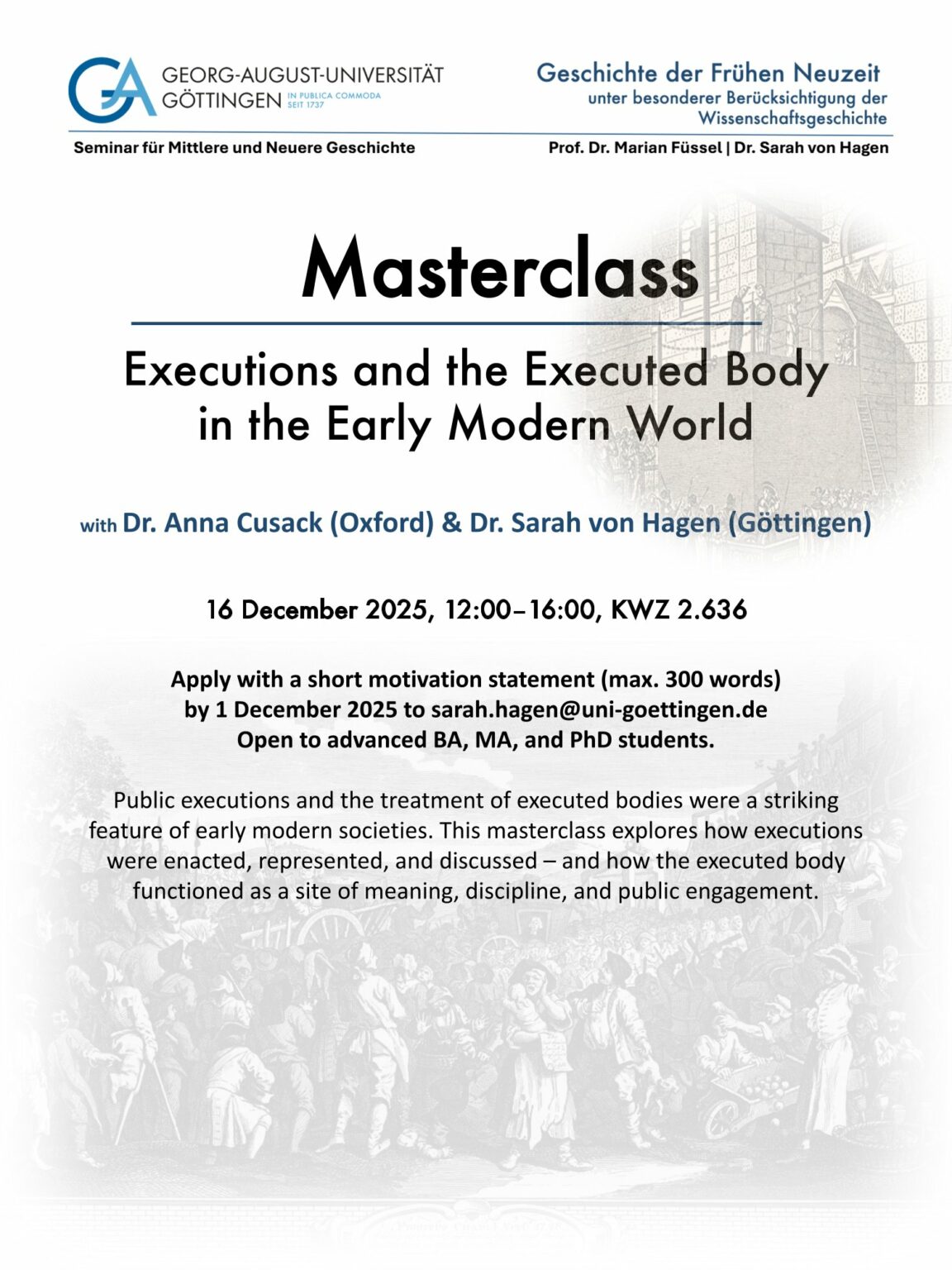 Masterclass: Executions and Executed Body in the Early Modern World ...