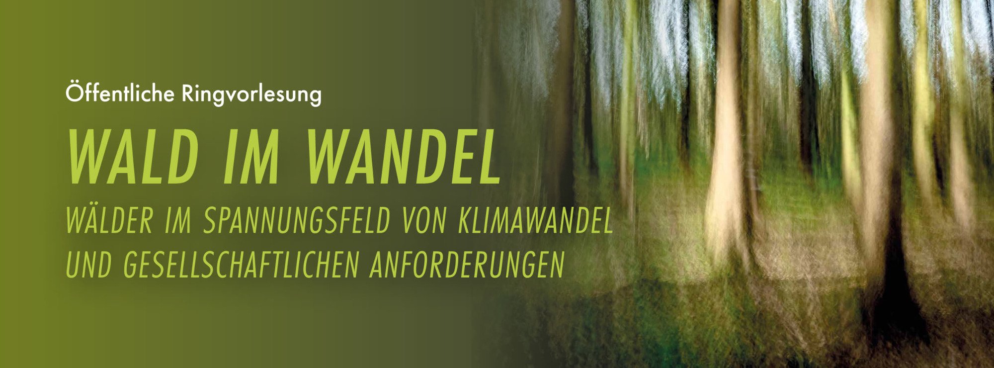 Ringvorlesung „Wald im Wandel“ beginnt am 28. Oktober 2025 / Public ...