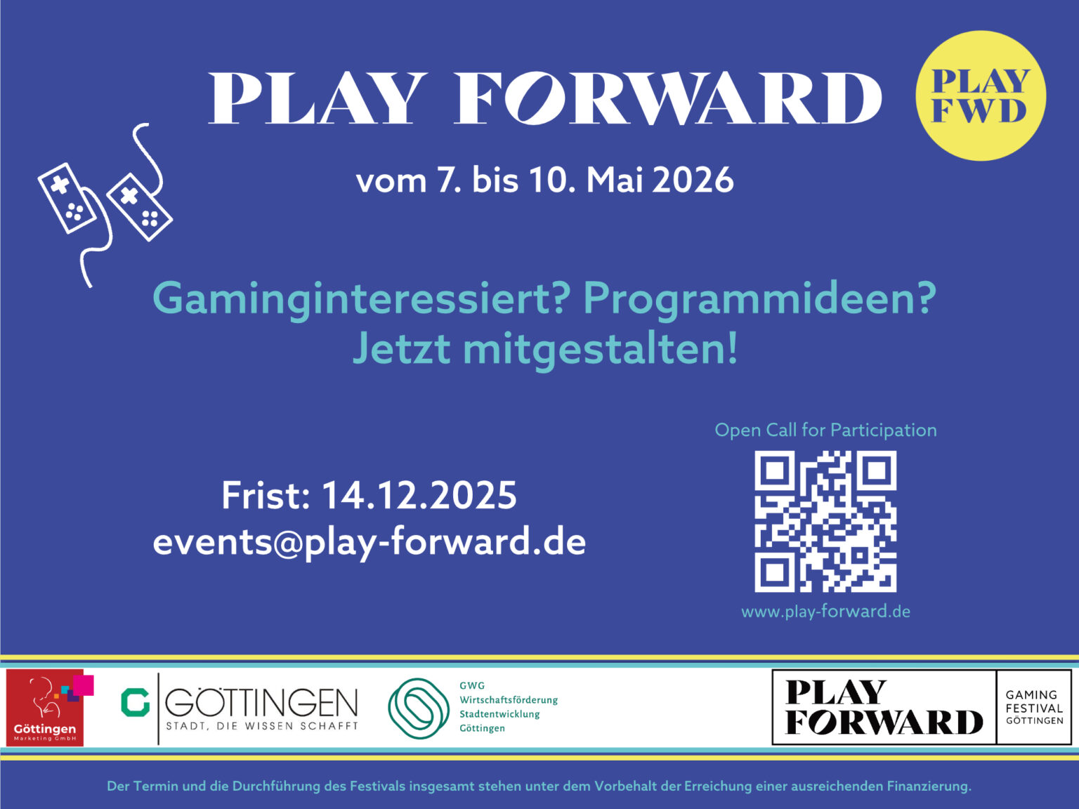 Play Forward 2026: Aufruf für Programmideen / Call for programme ideas ...